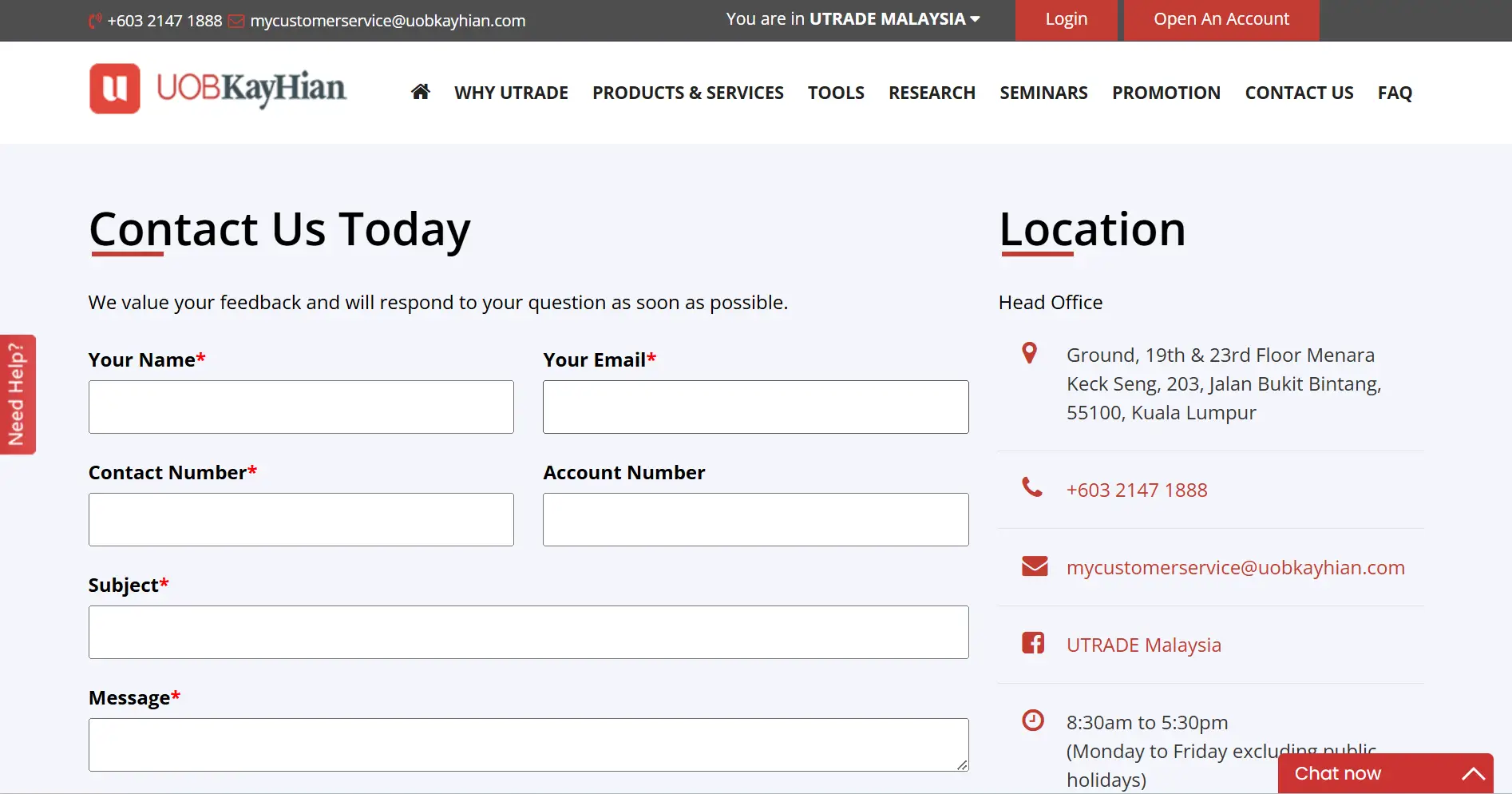 UOB Kay Hian Malaysia: Contact us
